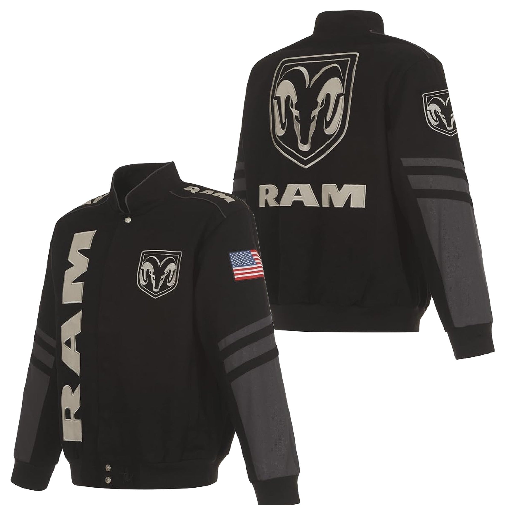 Dodge RAM Jacke Bestickt mit Dodge RAM Logo Schwarz – uscar-world
