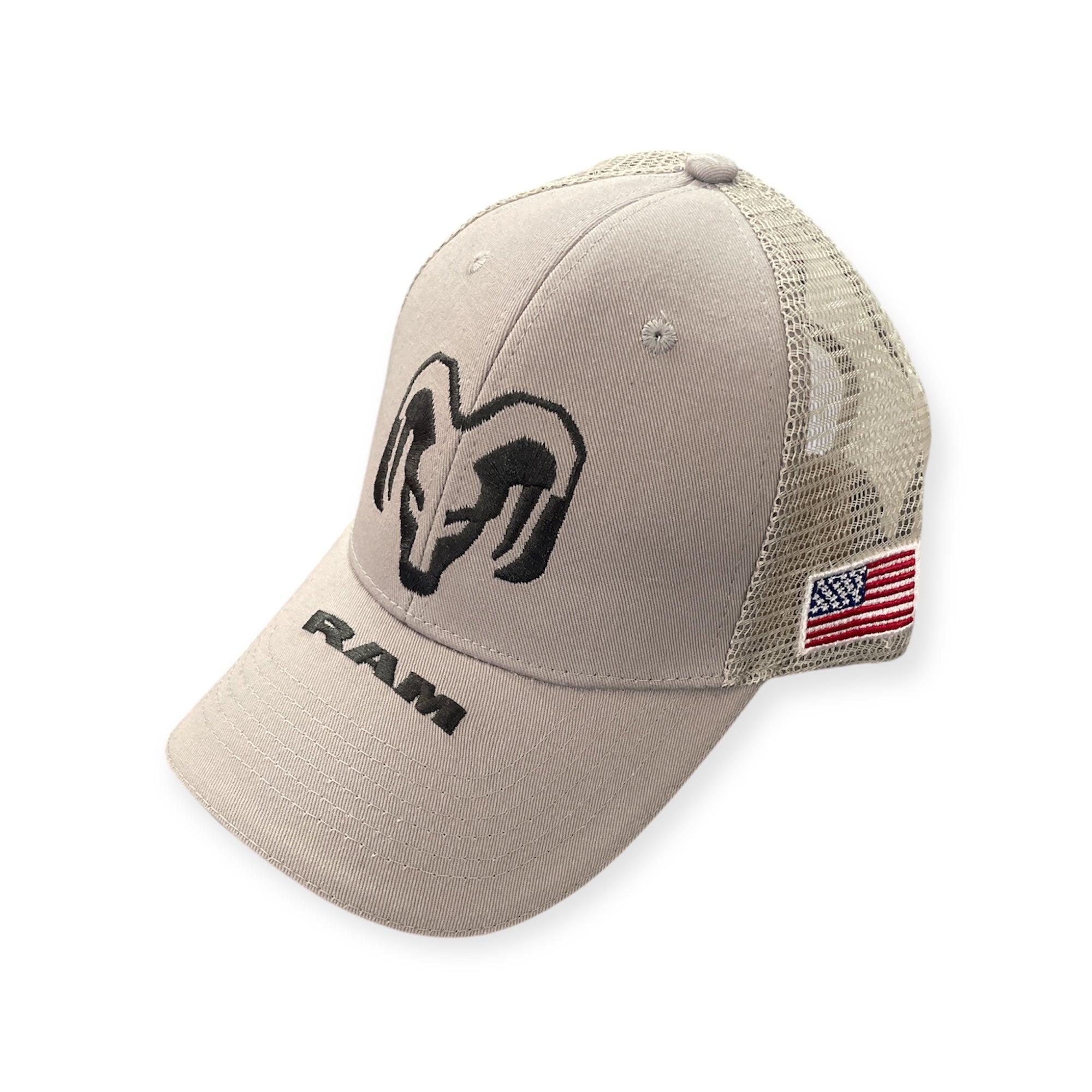 Dodge RAM Basecap Dodge RAM Logo Trucker Cap Grau – uscar-world