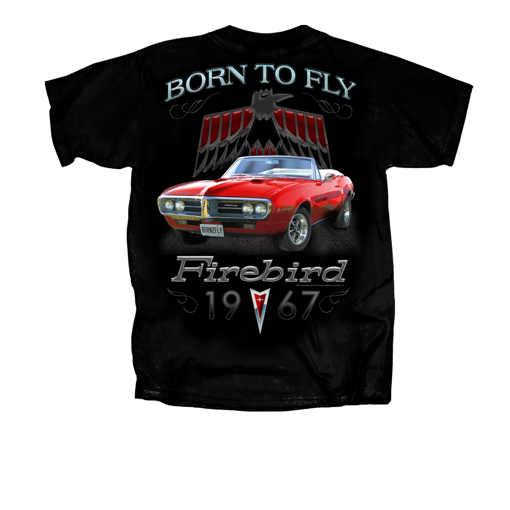 Pontiac Firebird T-Shirt Firebird Born To Fly Schwarz – uscar-world